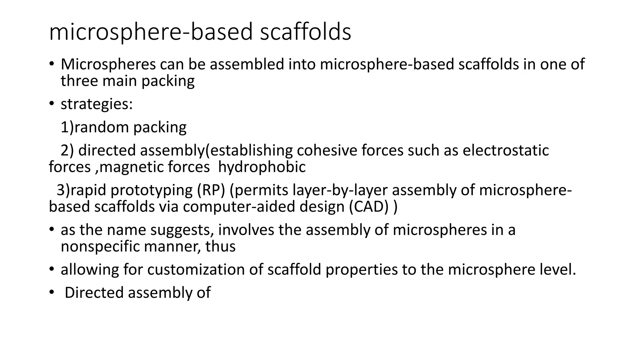 Microsphere scaffolds | PPT