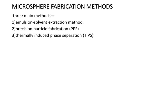 Microsphere scaffolds | PPT