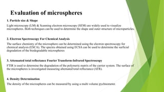 Microspheres in molecular pharmaceutics | PPTX
