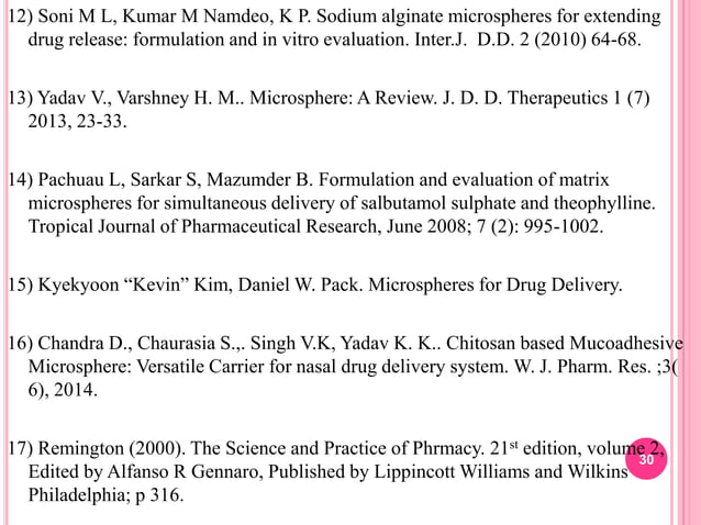 Microspheres Drug Delivery System Pptx