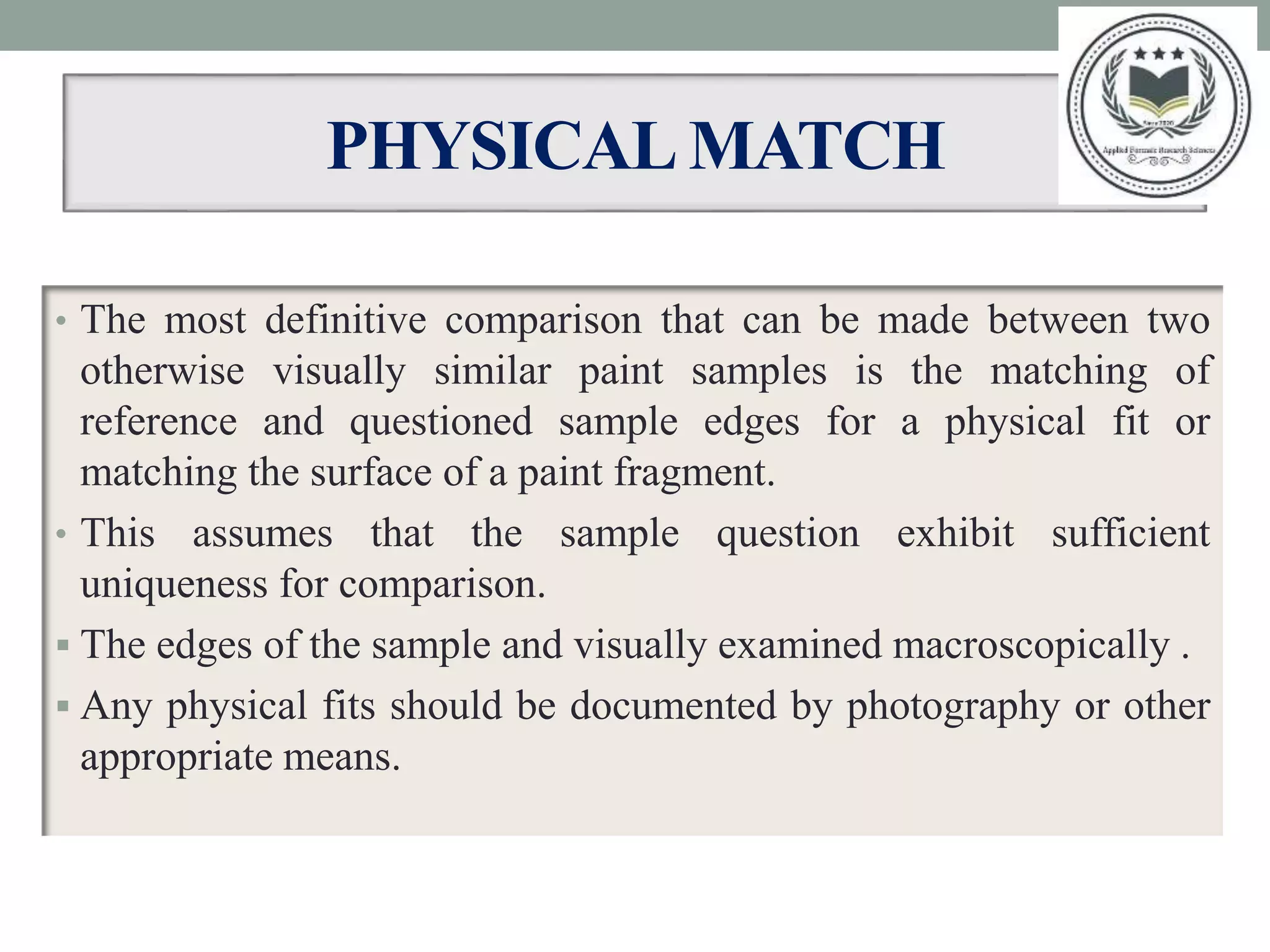 Microscopic Analysis of Paints | PPTX