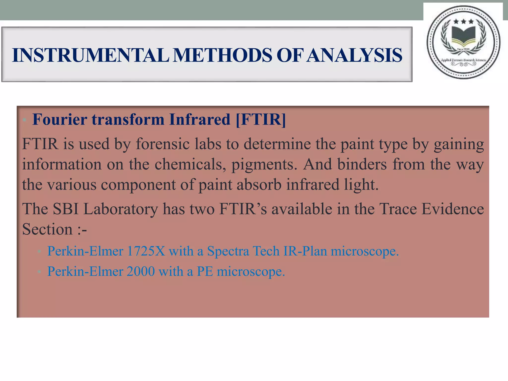 Microscopic Analysis of Paints | PPTX