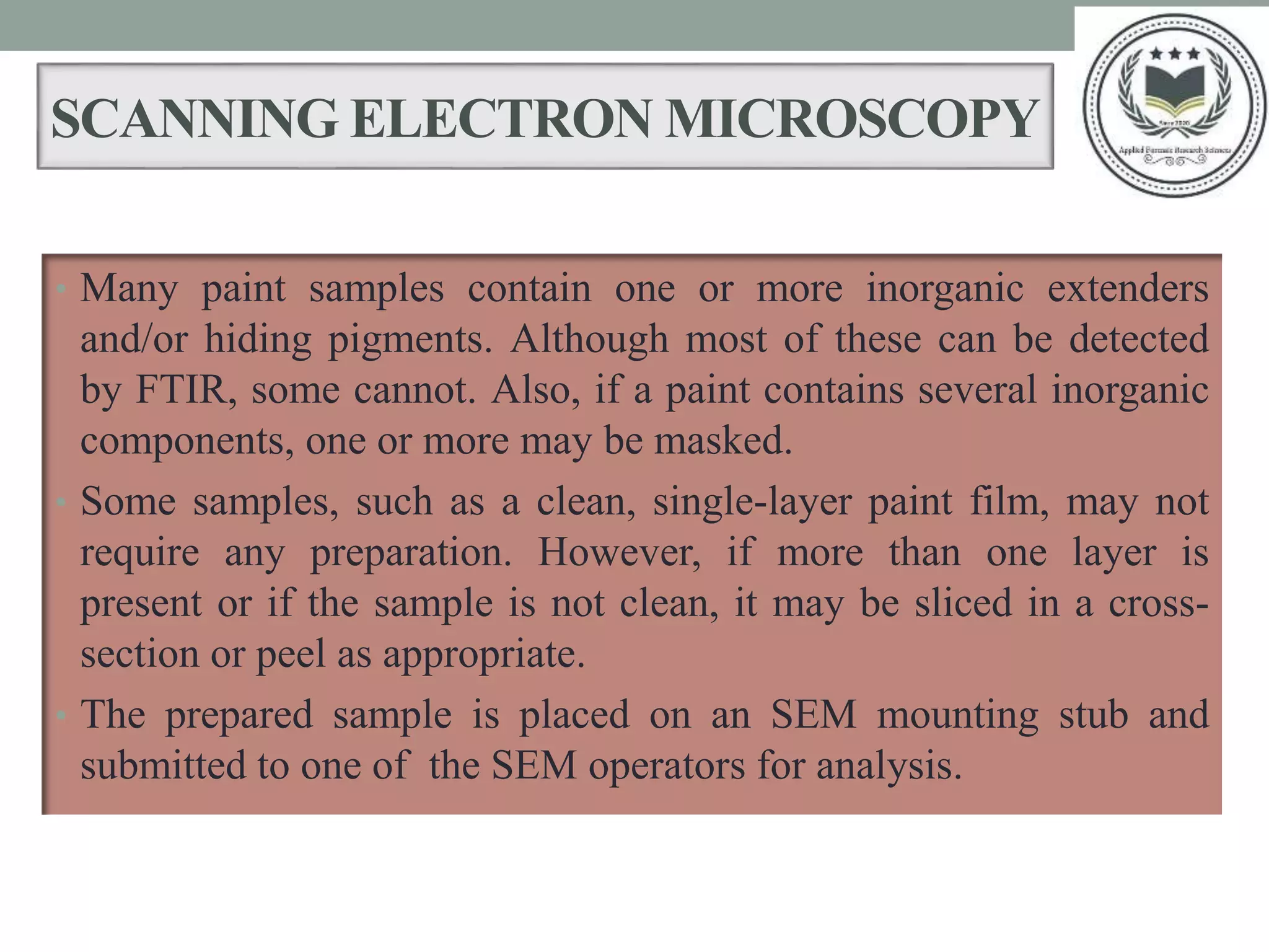 Microscopic Analysis of Paints | PPTX
