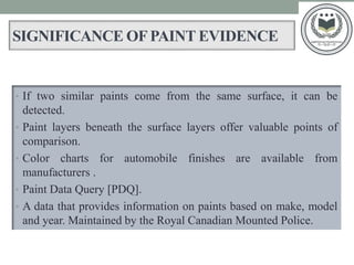 Microscopic Analysis of Paints | PPTX