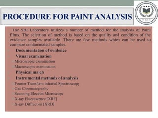 Microscopic Analysis of Paints | PPTX