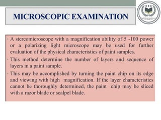 Microscopic Analysis of Paints | PPTX