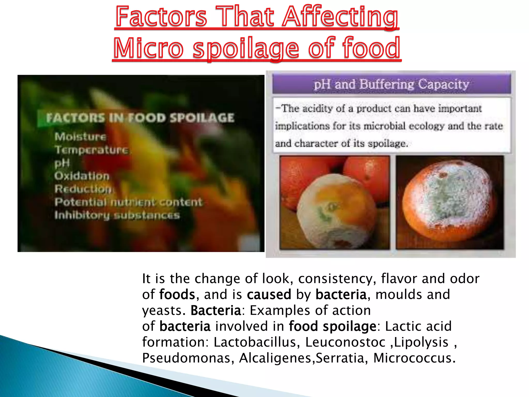 Micro spoilage of food | PPTX