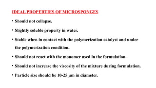 MICROSPONGES – A NOVEL TOOL IN COSMETICS.pptx