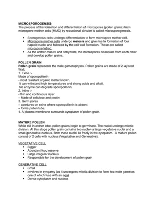 Microsporogenesis | PDF