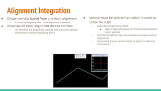 Microstation SS4 Corridor Modeler: Alignment Data | PPT