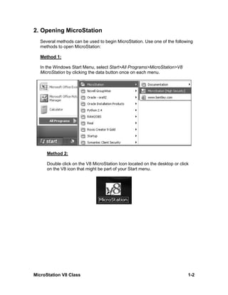 Micro station v8 manual | PDF