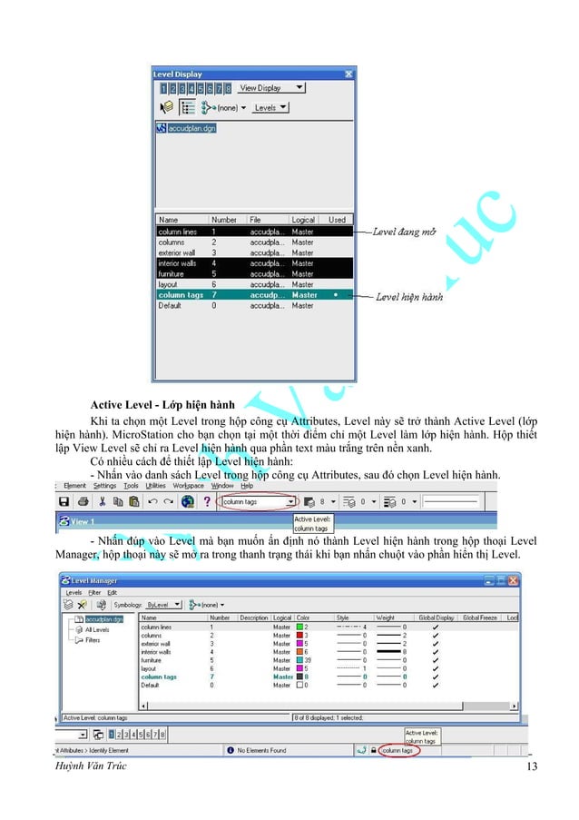 Sử dụng Microstation v8 căn bản | DOC