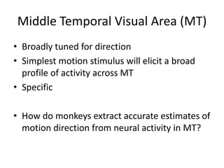 MT Microstimulation and Veridical Judgment of Motion Direction | PPT
