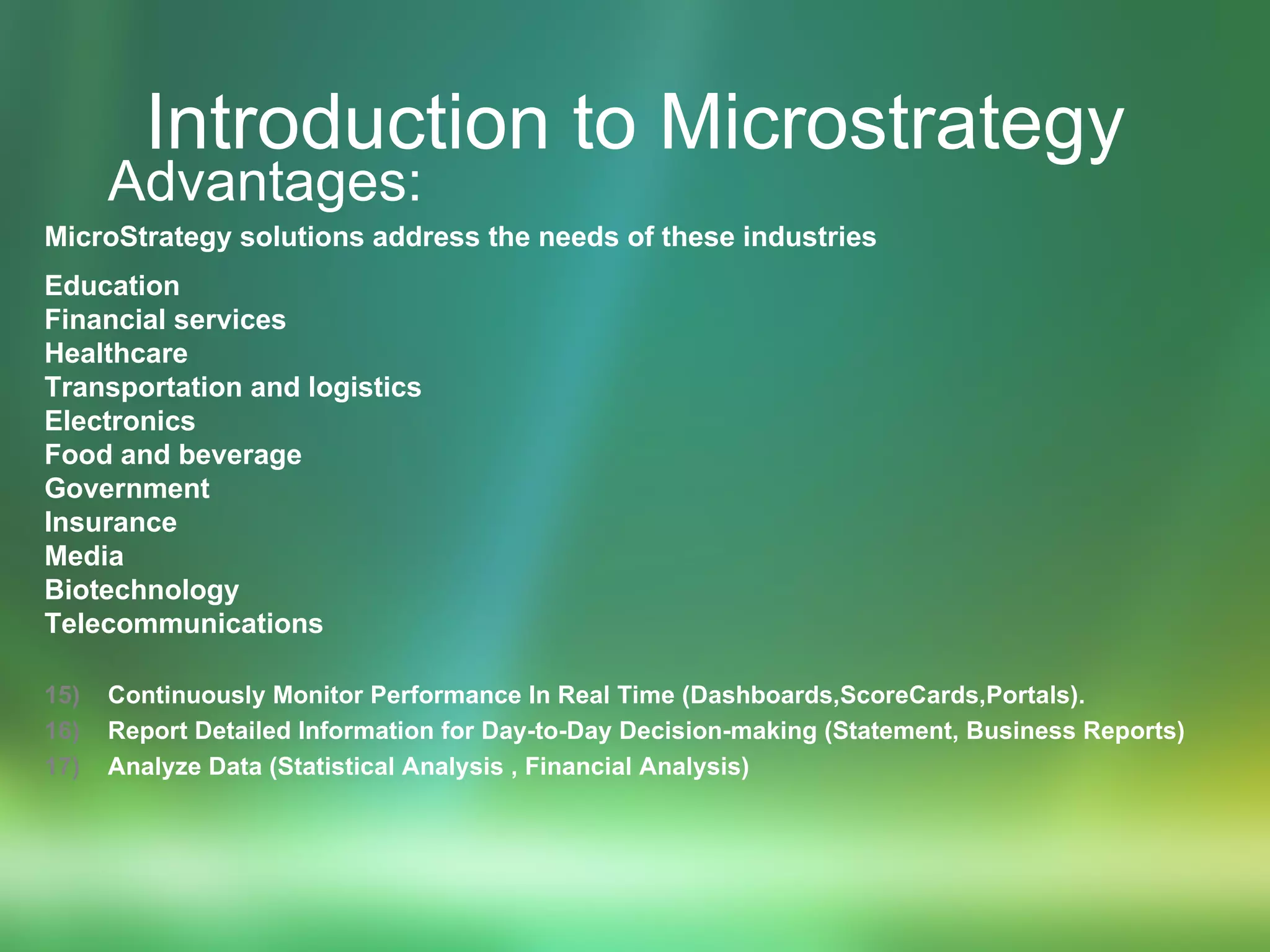 Microstrategy Ppt