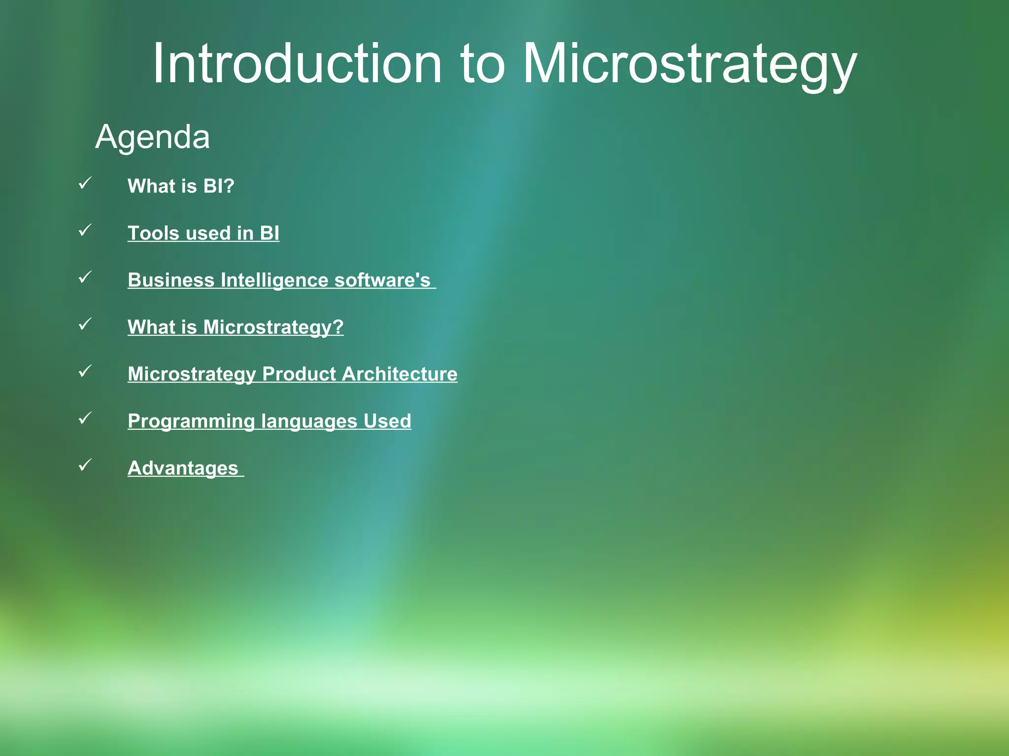 Microstrategy | PPT
