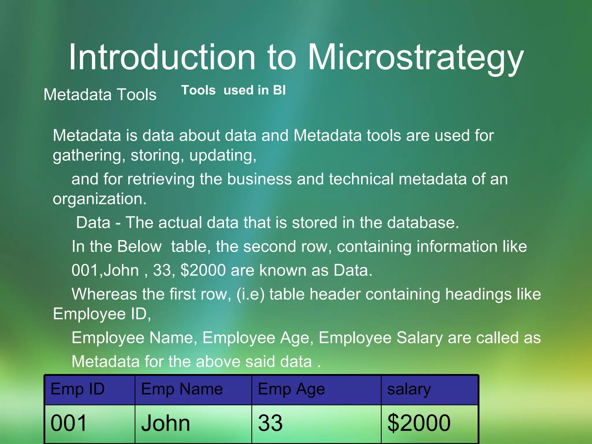 Microstrategy | PPT
