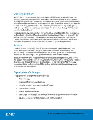MicroStrategy interoperability with Greenplum | PDF