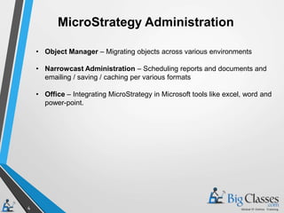 Microstrategy Administration | PPTX