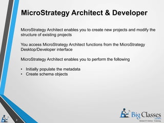 Microstrategy Architect and Developer | PPT