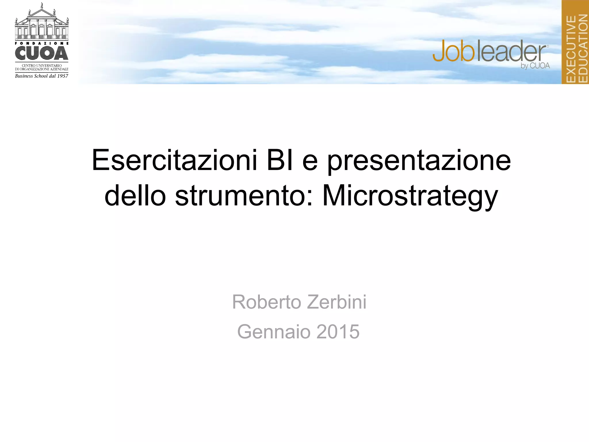 Microstrategy Overview | PPT