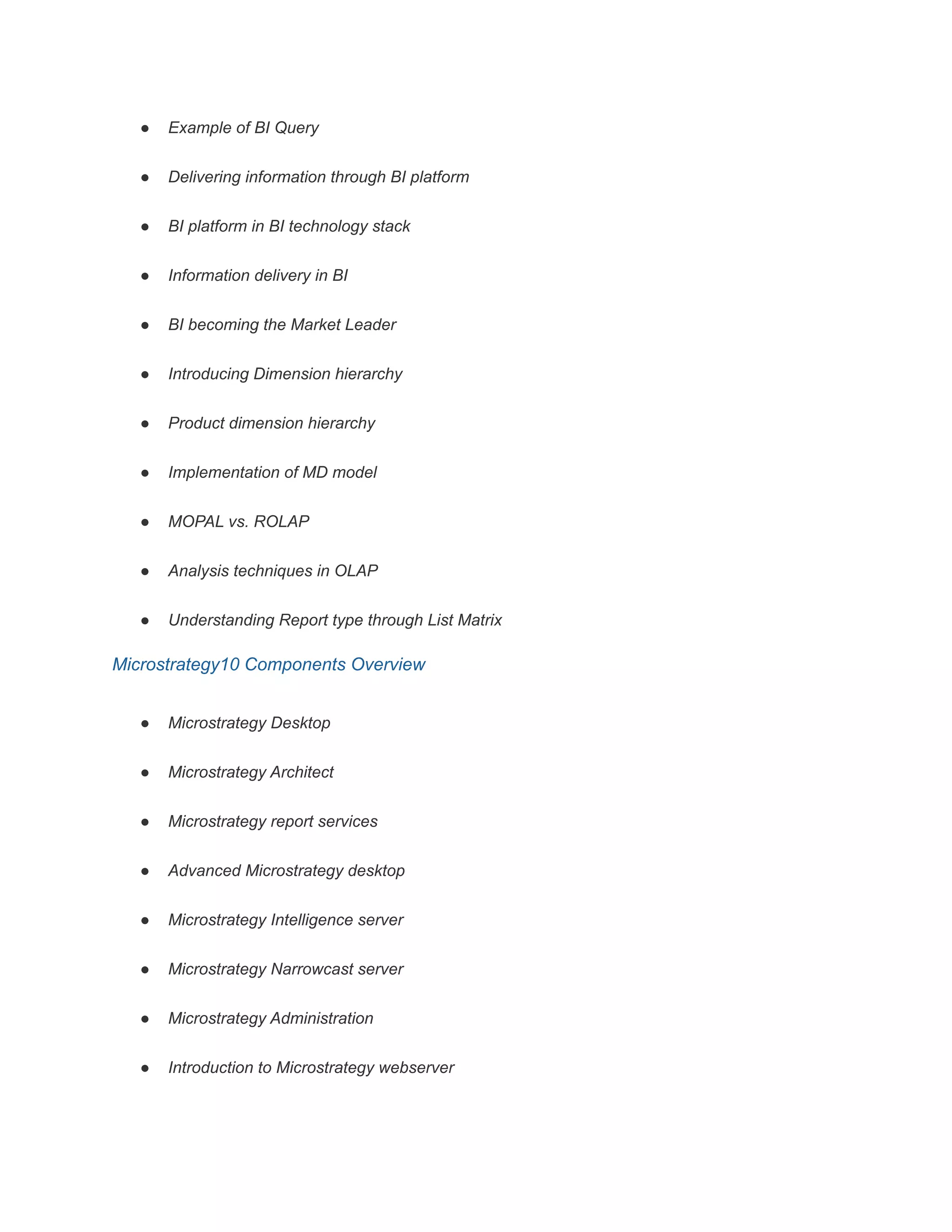 MicroStrategy Training.pdf | Databases | Computer Software and Applications