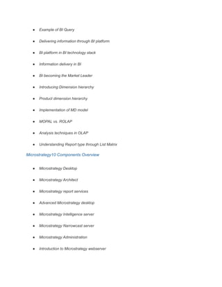 MicroStrategy Training.pdf | Databases | Computer Software and Applications