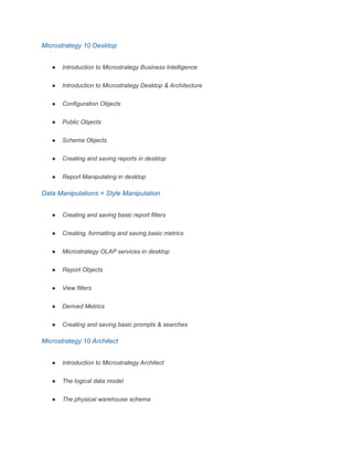 MicroStrategy Training.pdf | Databases | Computer Software and Applications