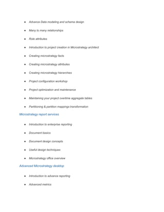 MicroStrategy Training.pdf | Databases | Computer Software and Applications