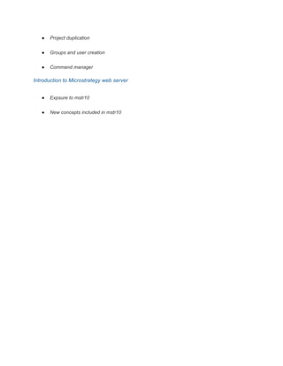 MicroStrategy Training.pdf | Databases | Computer Software and Applications