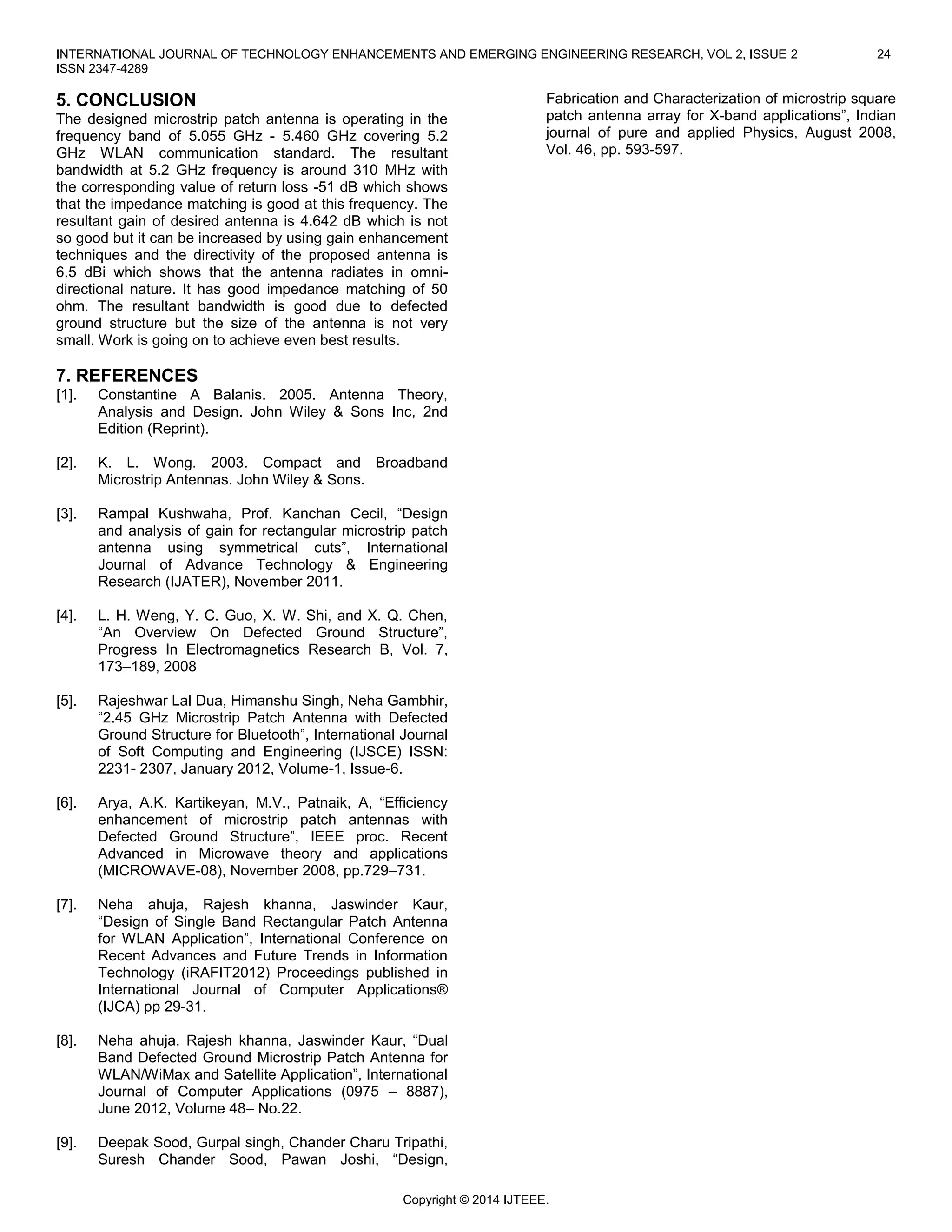 Microstrip v-slot-patch-antenna-using-an-h-slot-defected-ground-structure-dgs | PDF | Physics ...