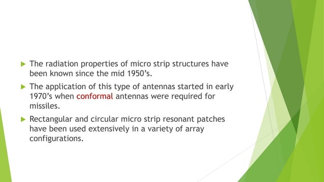 Microstrip antenna for awp class | PPTX