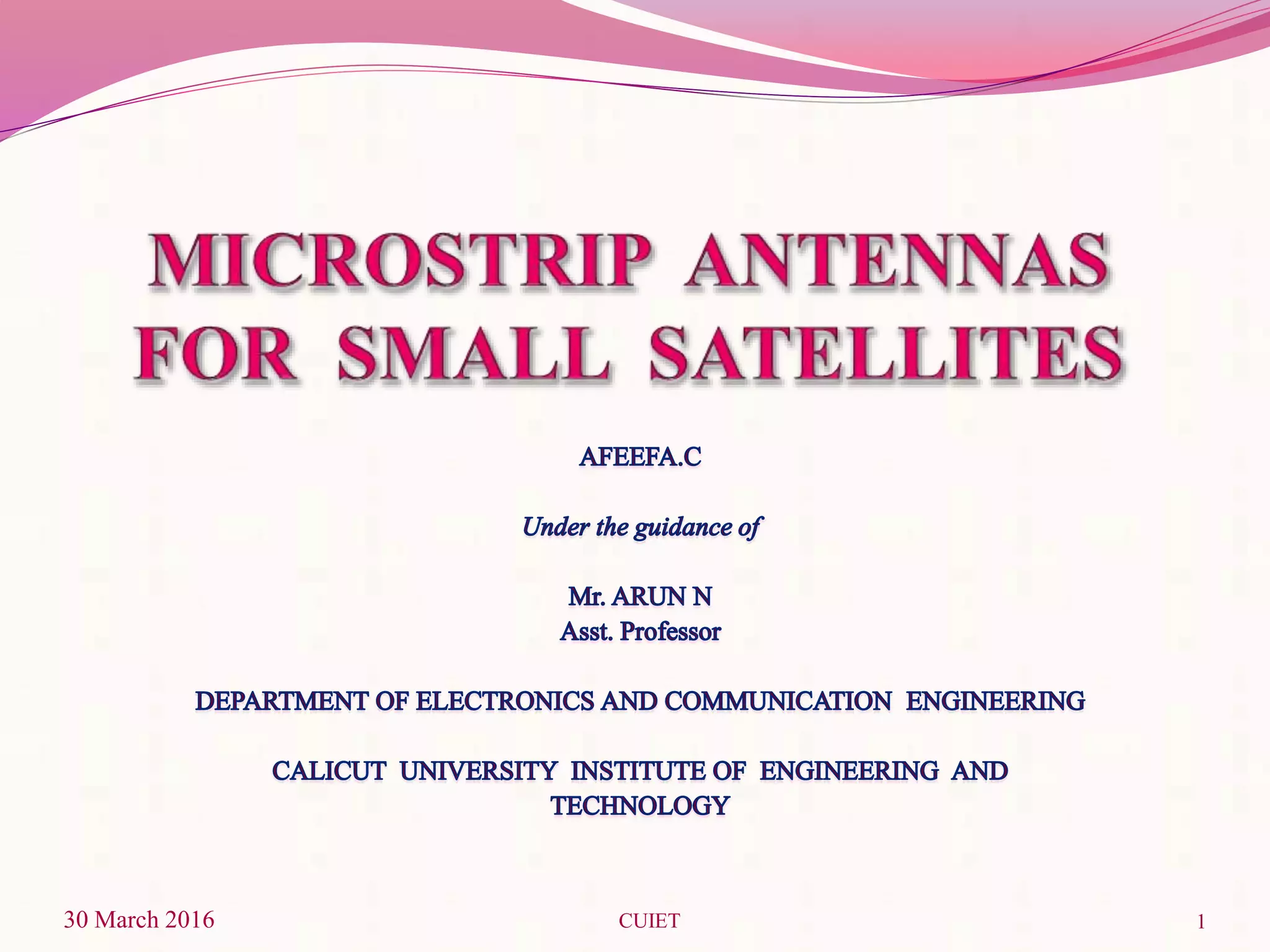 Microstrip antennas | PPT