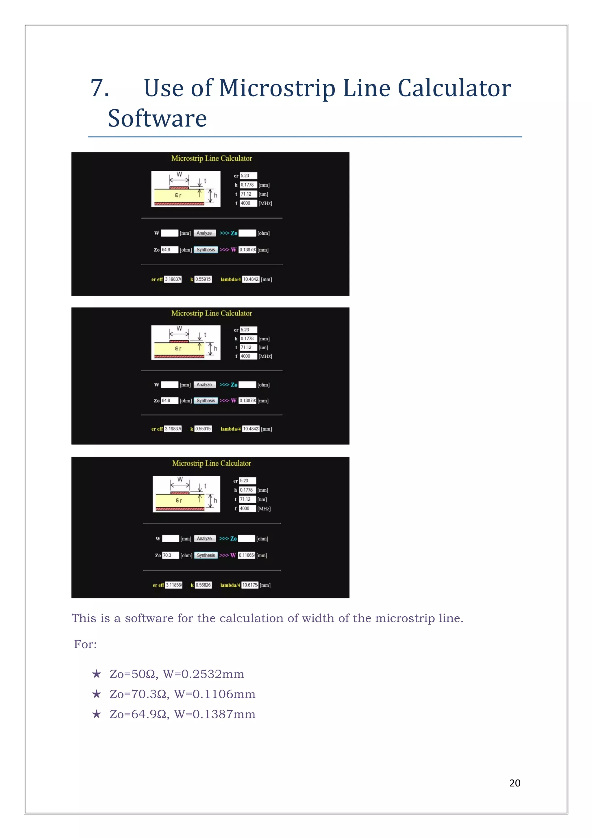 Low-Pass Filter Design using Microstrip | PDF