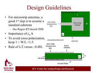 Microstrip patch antenna design | PDF
