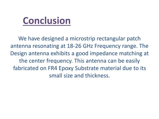 Microstrip rectangular patch antenna | PPTX | Physics | Science