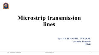 Microstrip TL 1st 3 | PPTX