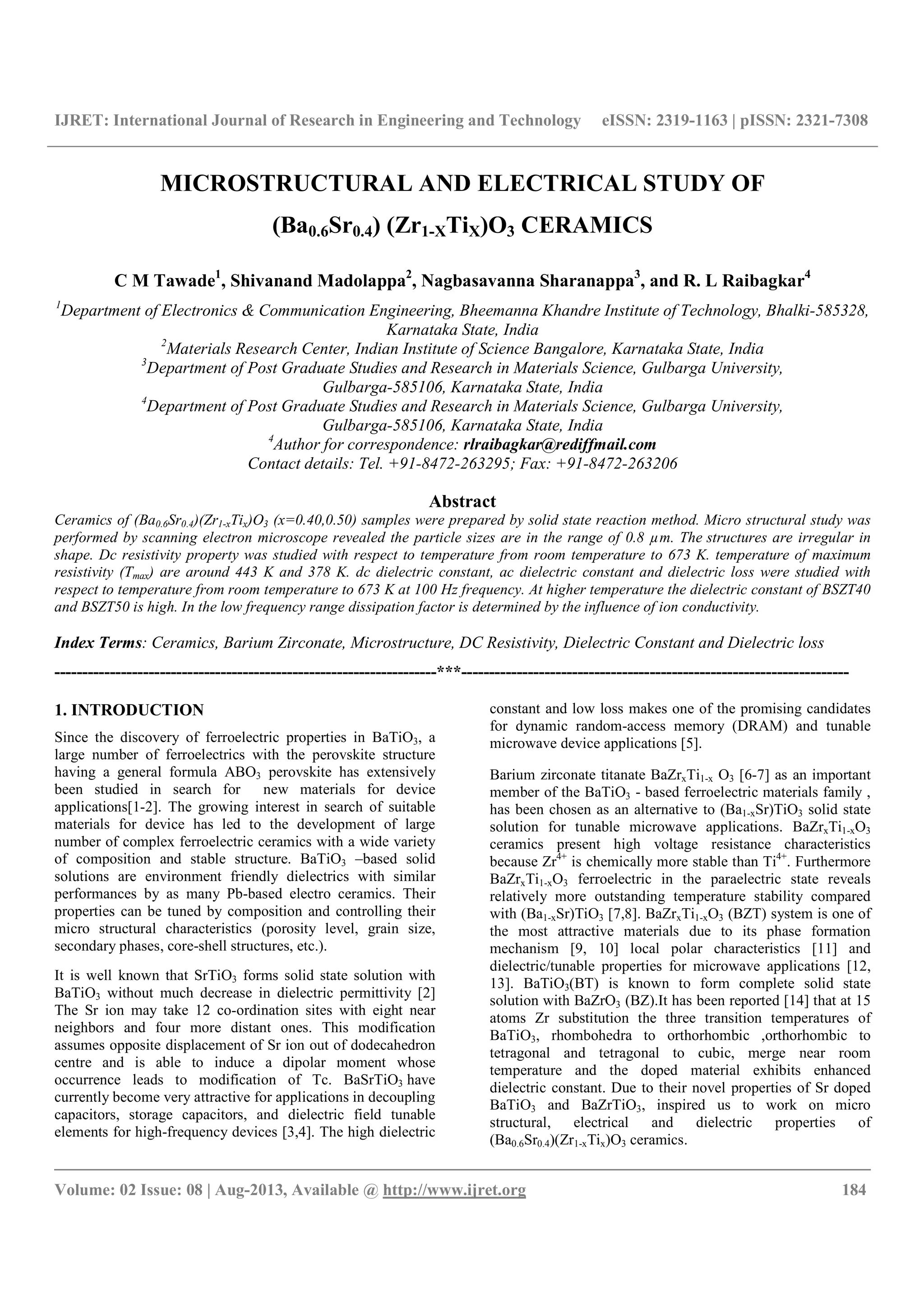 Microstructural and electrical study of | PDF