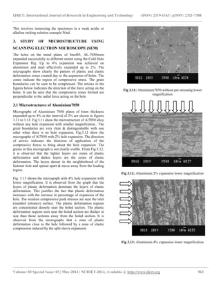 Microstructure analysis of steel 85 & al 7050 for cold expanded holes | PDF
