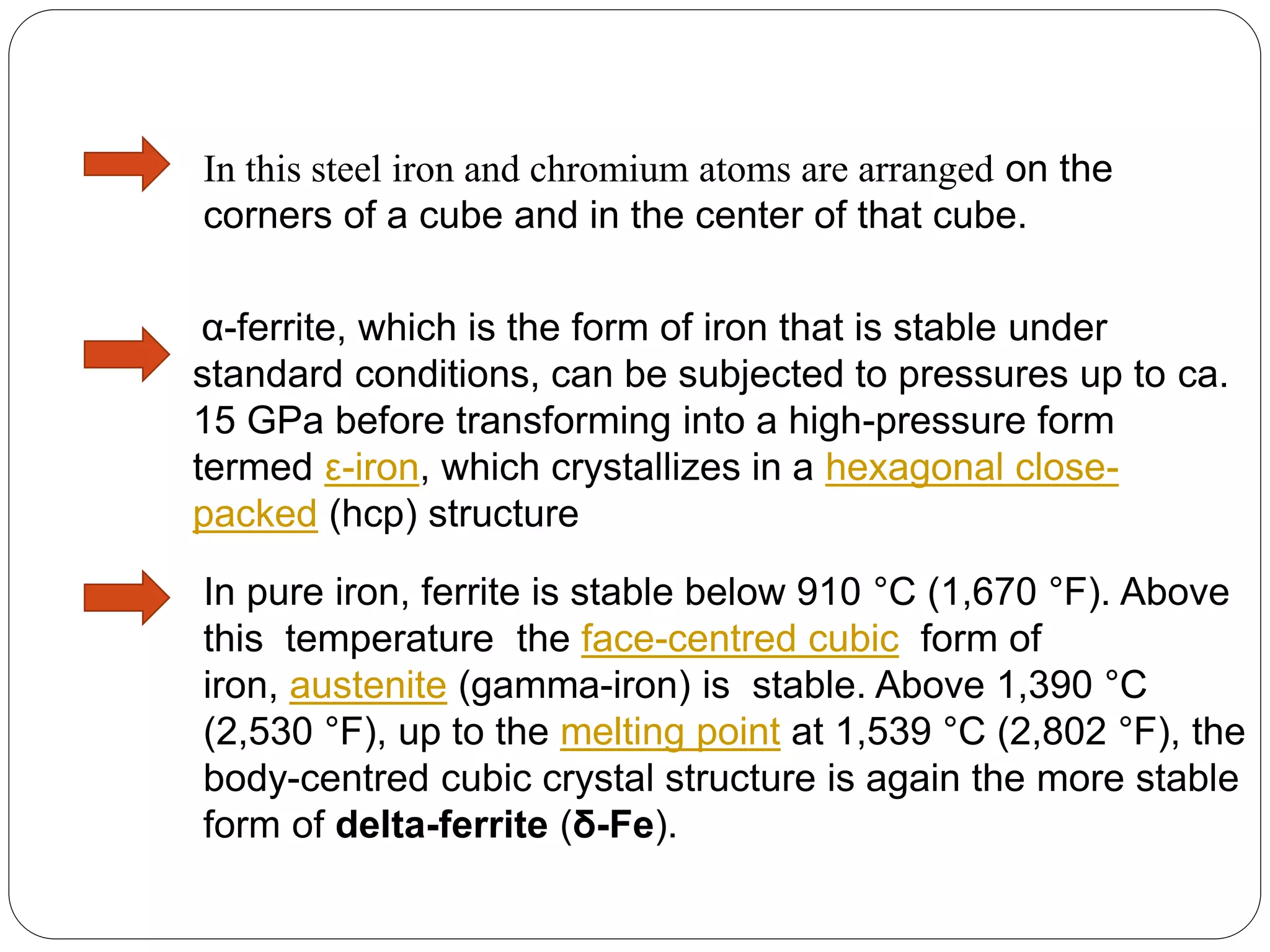 Microstructure and chemical compositions of ferritic stainless steel | PPTX