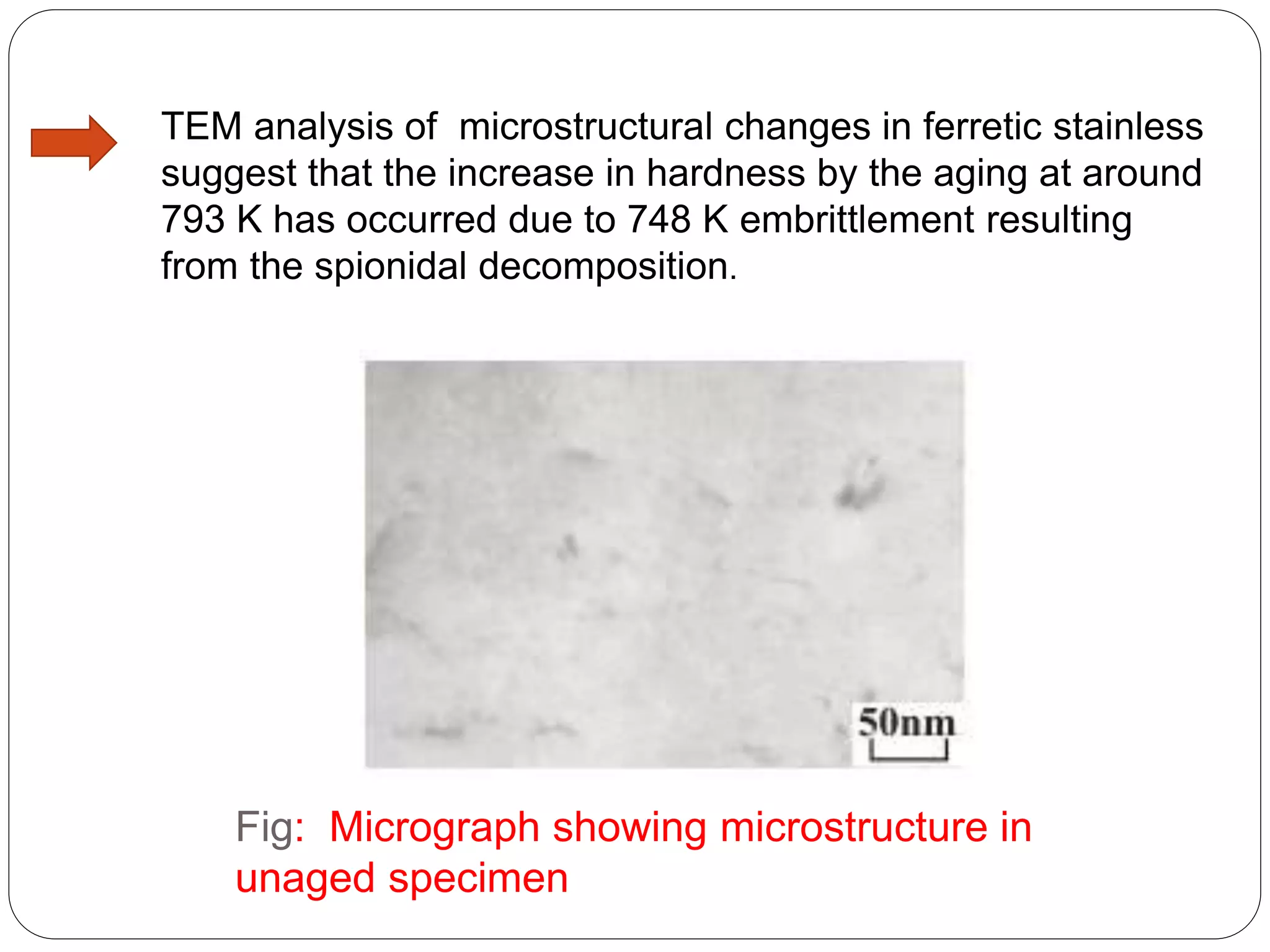 Microstructure and chemical compositions of ferritic stainless steel | PPTX