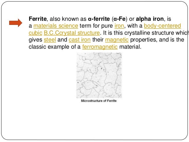 Microstructure and chemical compositions of ferritic stainless steel
