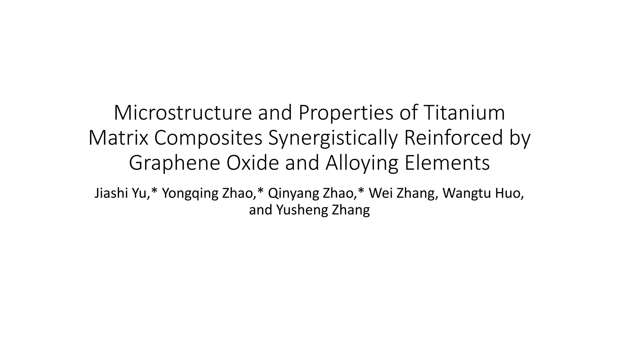 Microstructure And Properties Of Titanium Matrix Composites