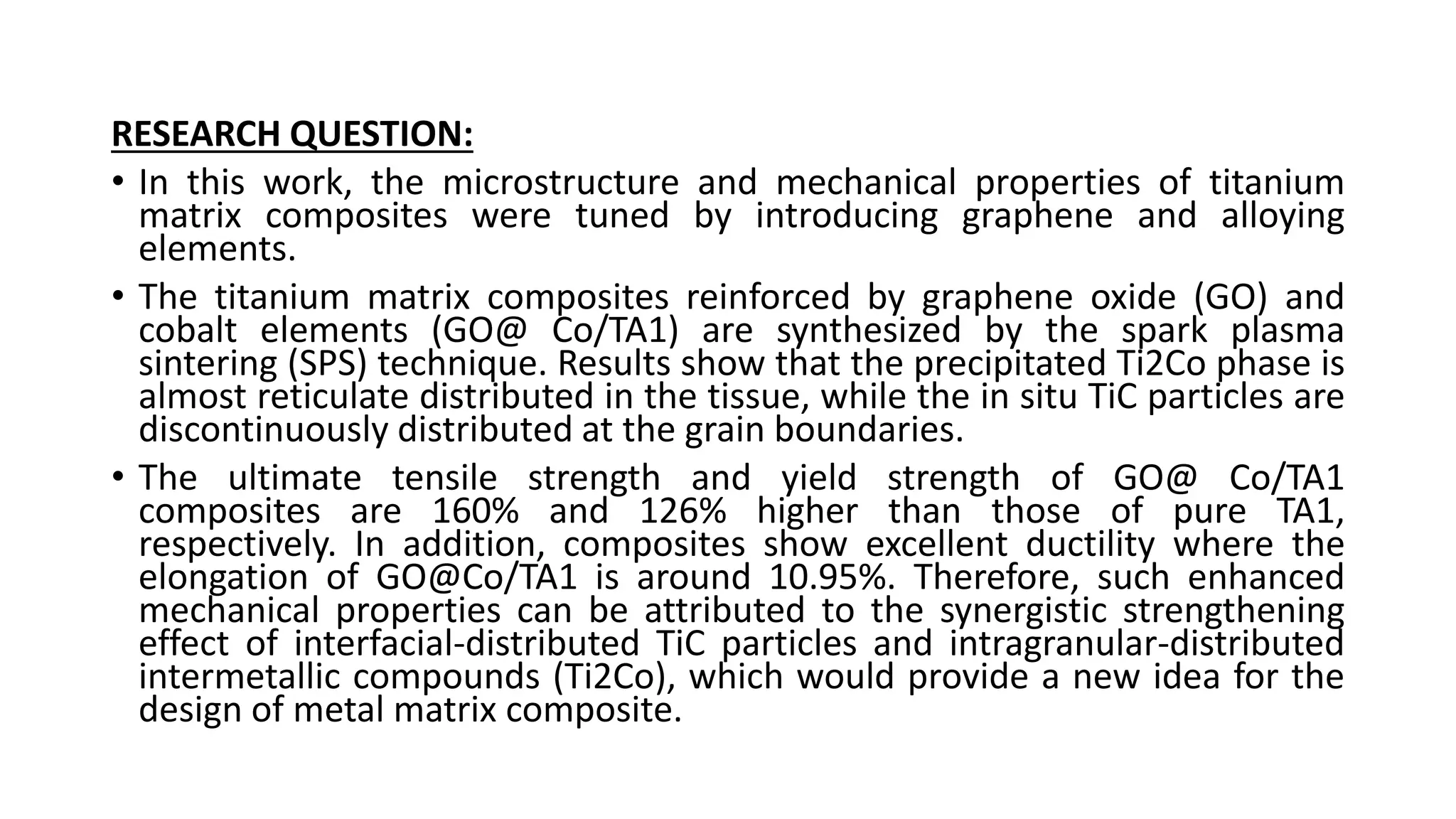 Microstructure And Properties Of Titanium Matrix Composites