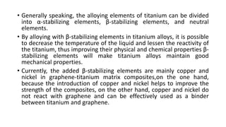 Microstructure and Properties of Titanium Matrix Composites ...