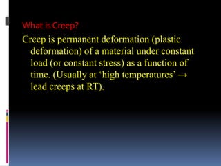 Microstructure design of steel for high creep resistance | PPTX