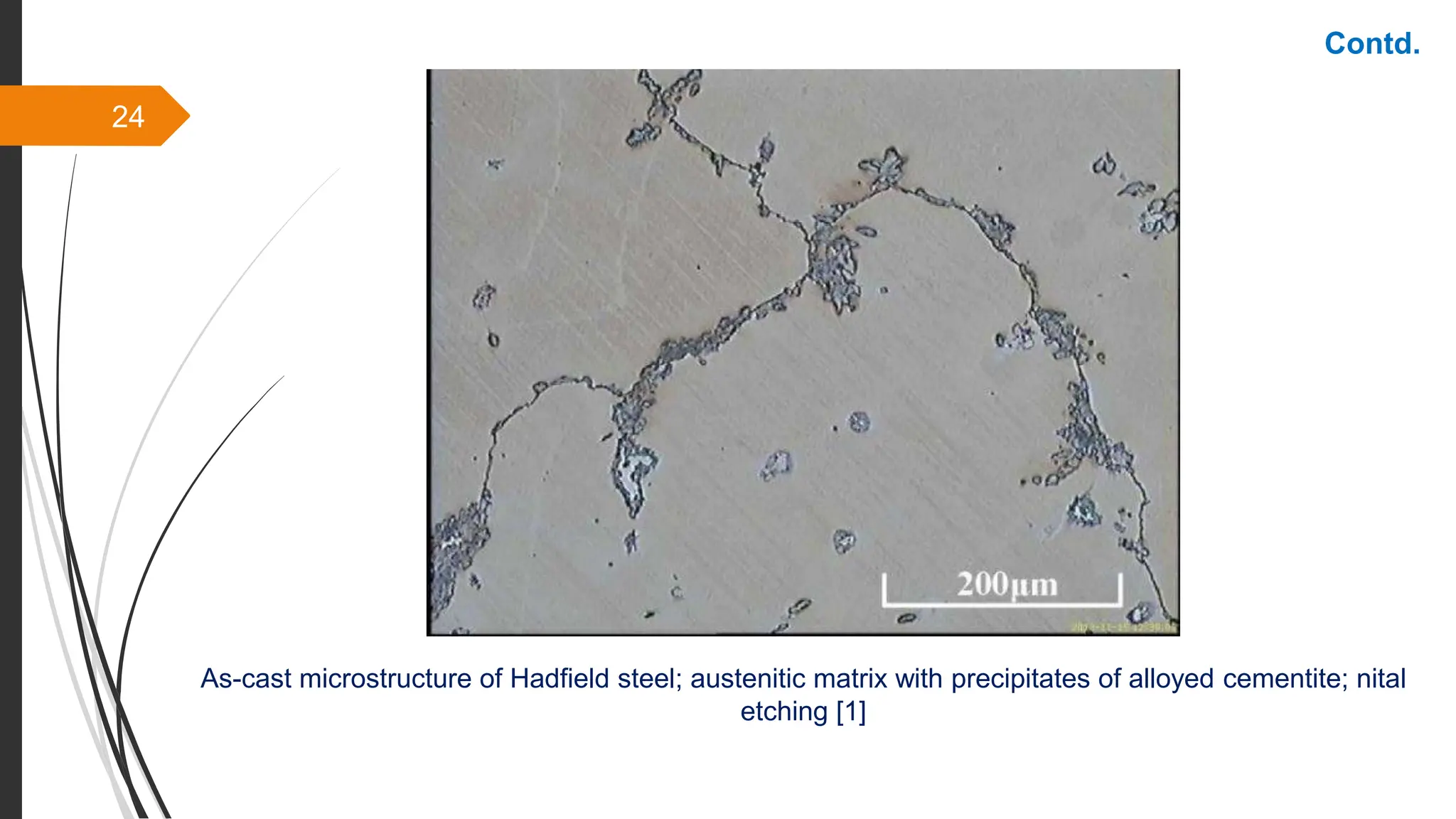 Microstructure of Hadfield Steels (Robert Hadﬁeld) | PPTX