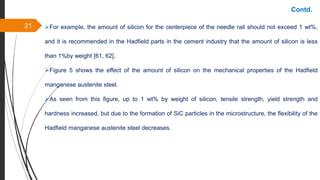 Microstructure of Hadfield Steels (Robert Hadﬁeld) | PPTX