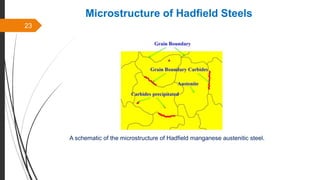 Microstructure of Hadfield Steels (Robert Hadﬁeld) | PPTX