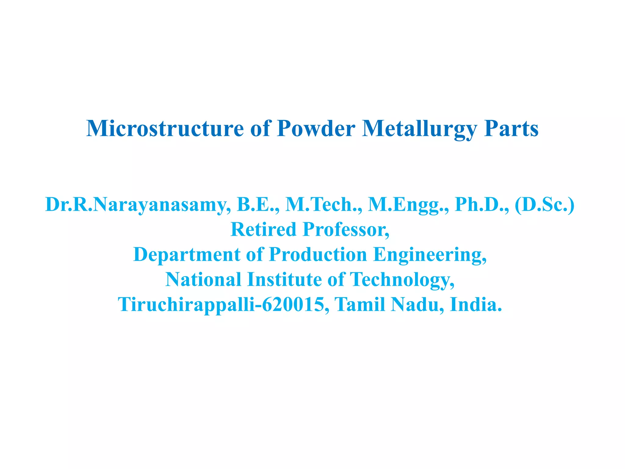 Microstructure of Powder Metallurgy Carbon Steels.pptx
