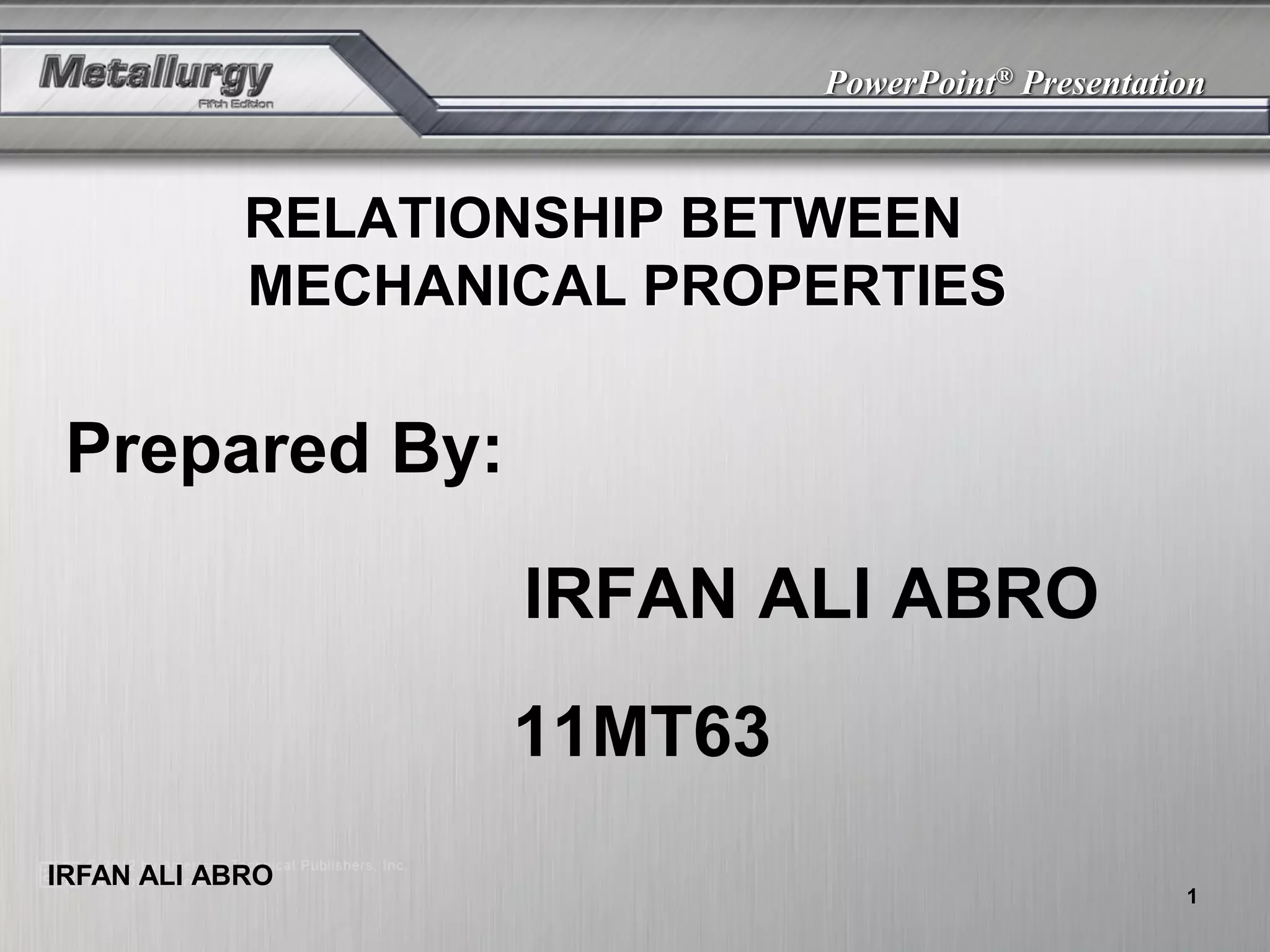 Mechanical properties of Material | PPT